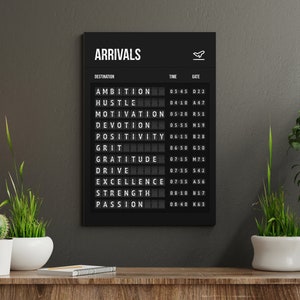 Custom Airport Arrivals Board Poster | Travel Art | Airport Art | Plane ...