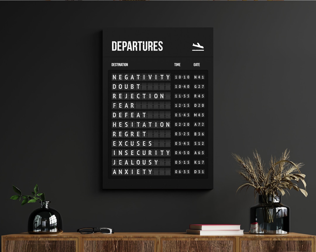 Custom Airport Departures Board Poster | Travel Art | Airport Art ...