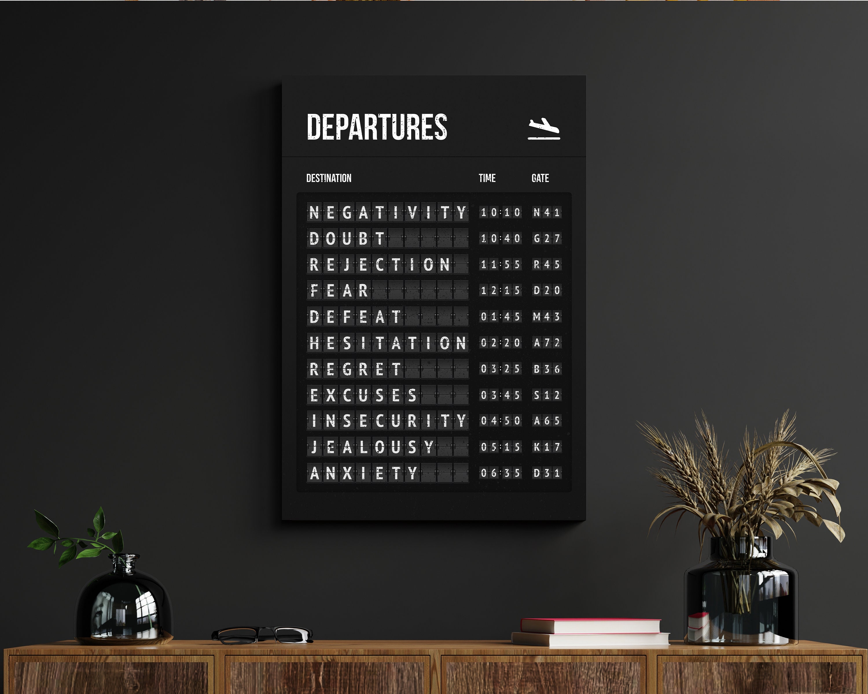 Custom Airport Departures Board Poster | Travel Art | Airport Art ...