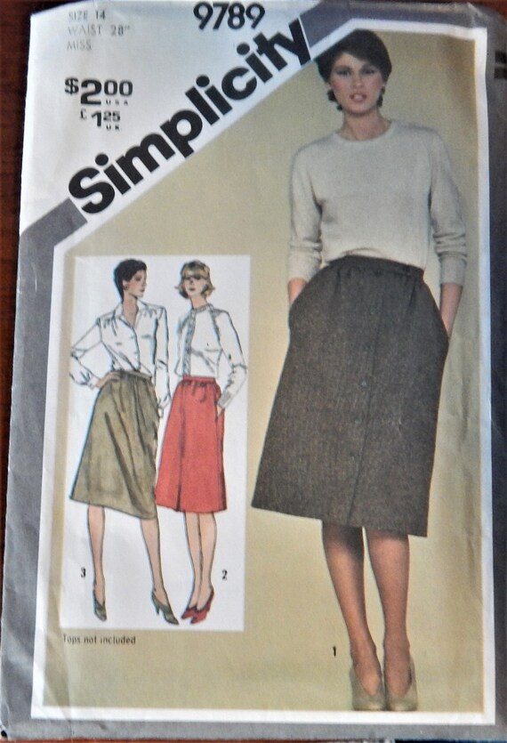 UNCUT 1980 Simplicity Pattern 9789 Misses Size 14 Waist | Etsy