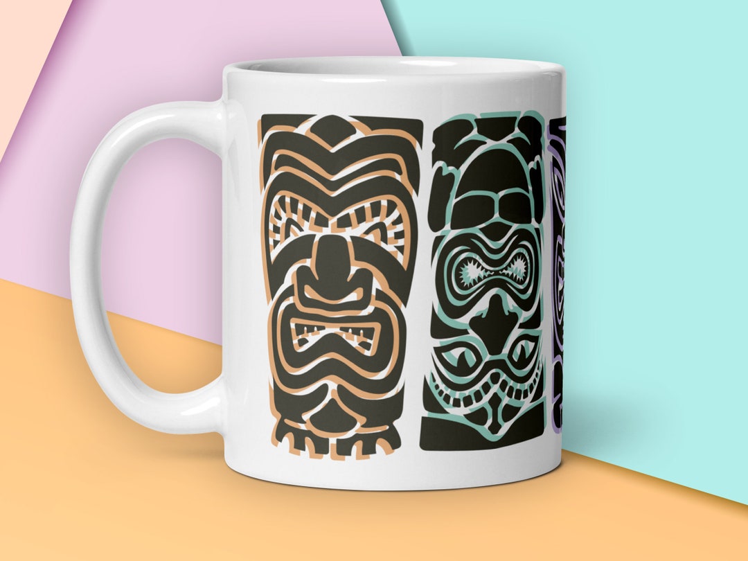 Vintage Tiki Coffee Mug Reproduction, Polynesian Kitchen, Tiki ...
