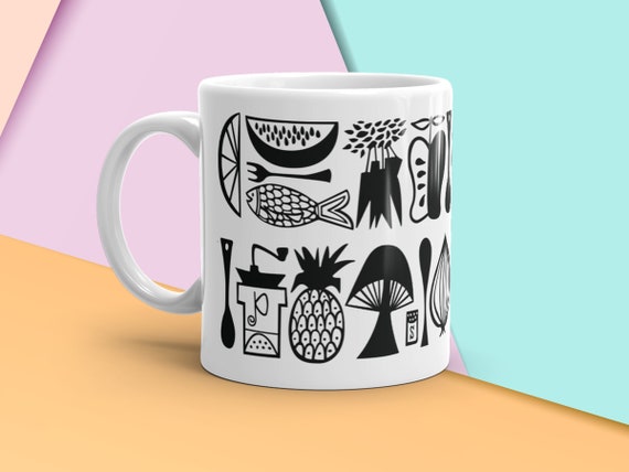 Vintage Pyrex Mod Kitchen Coffee Mug Reproduction Pyrex Tea | Etsy