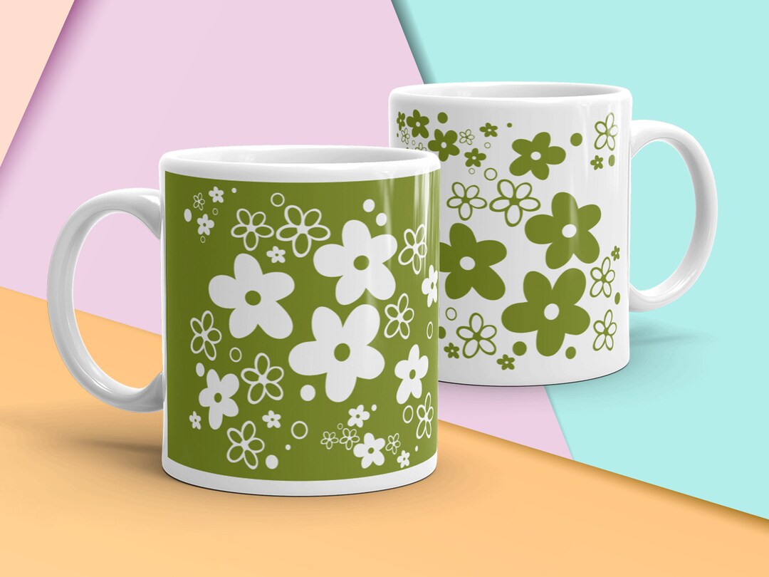 Vintage Pyrex Spring Blossom Coffee Mug, Pyrex Tea Mug, Crazy Daisy ...