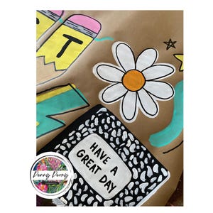 Back to School Classroom Decor Banner, Hand Painted Paper Banner ...