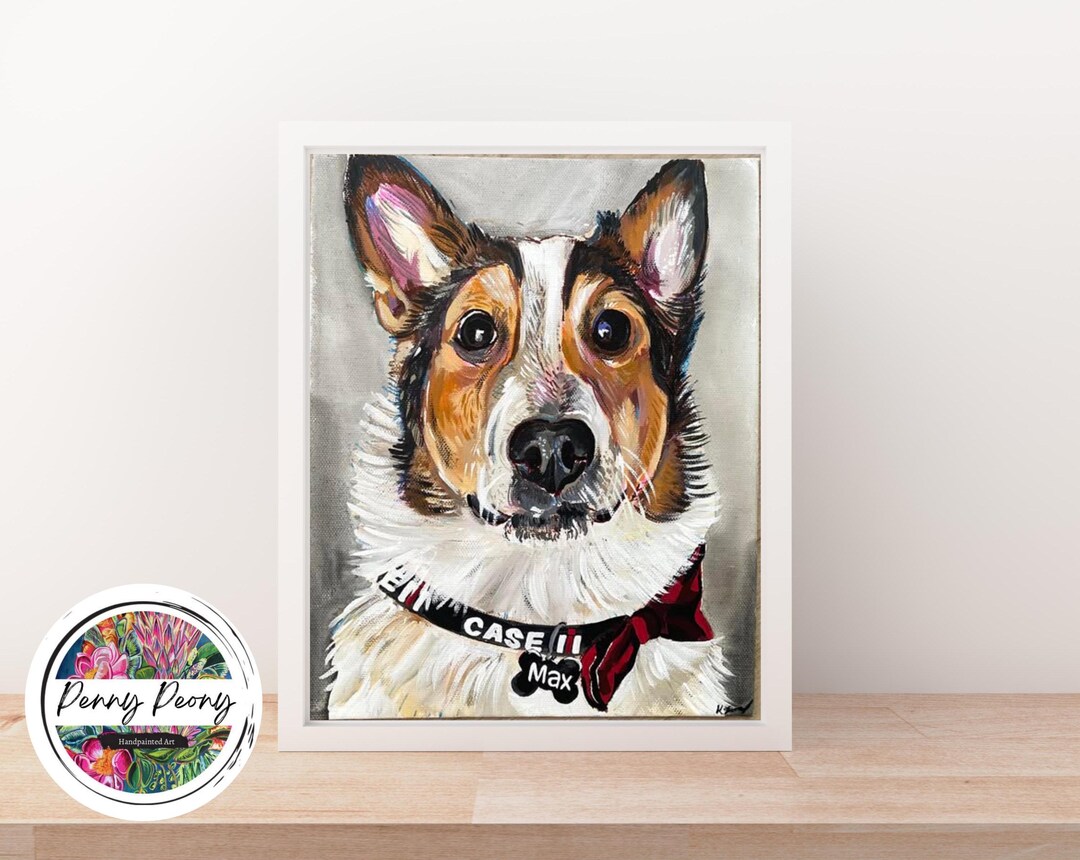 Custom Pet Portrait, Custom Dog Painting, Dog Painting Portrait, Dog ...