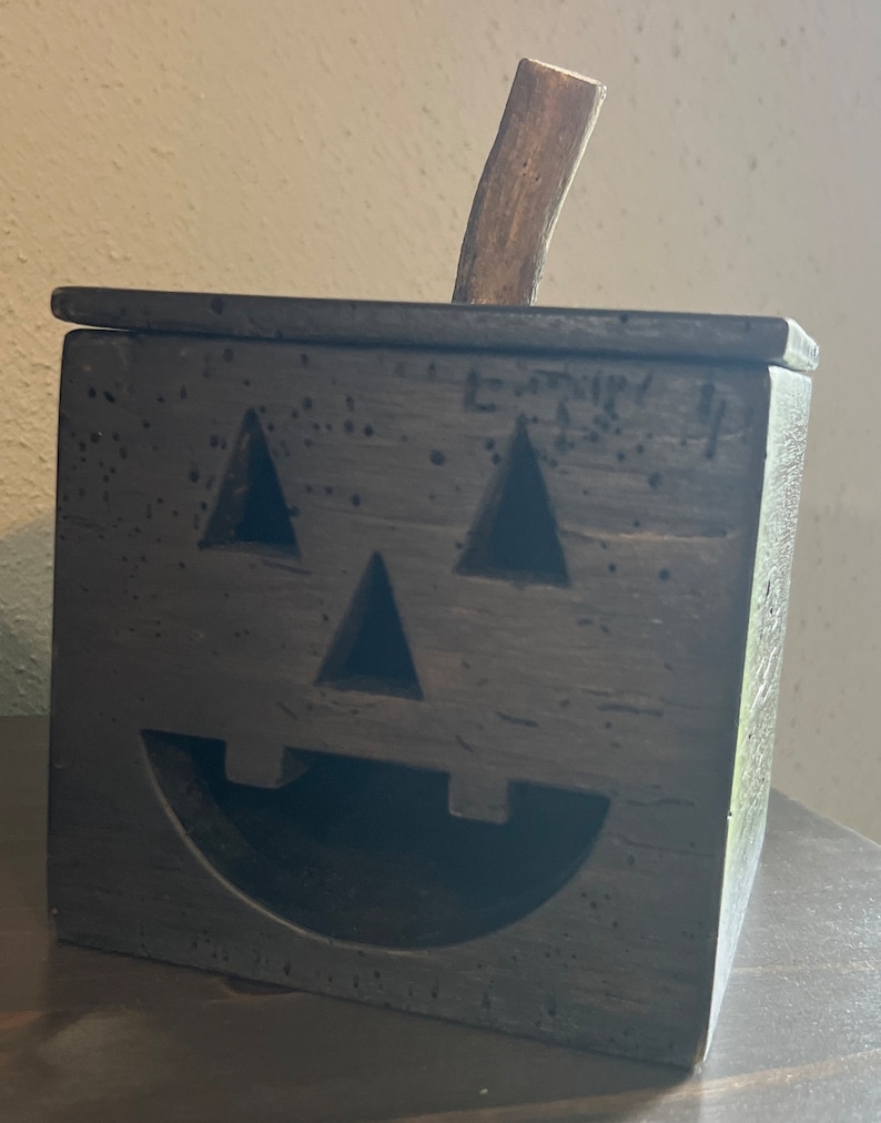 Jack-o-lantern. Solid Wood-handmade. - Etsy