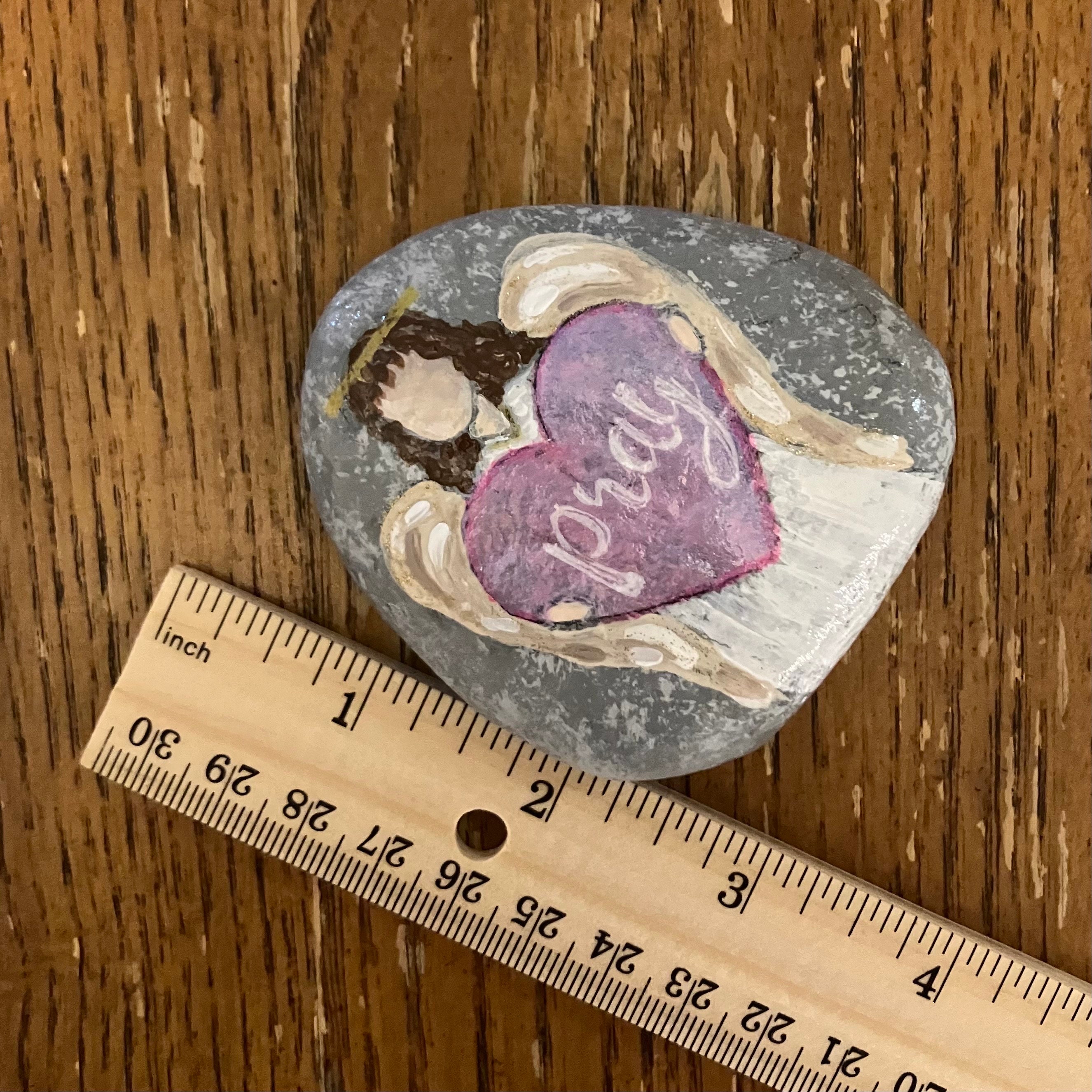 Prayer Rock Angel Praying Stone Christian Painted Rock - Etsy