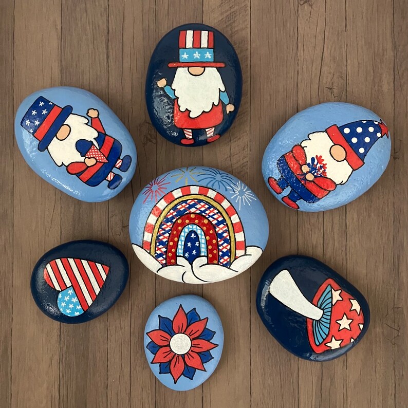 Gnome Painted Rocks Gnome Stone Painting Sealed Rock Garden Unique Gift ...