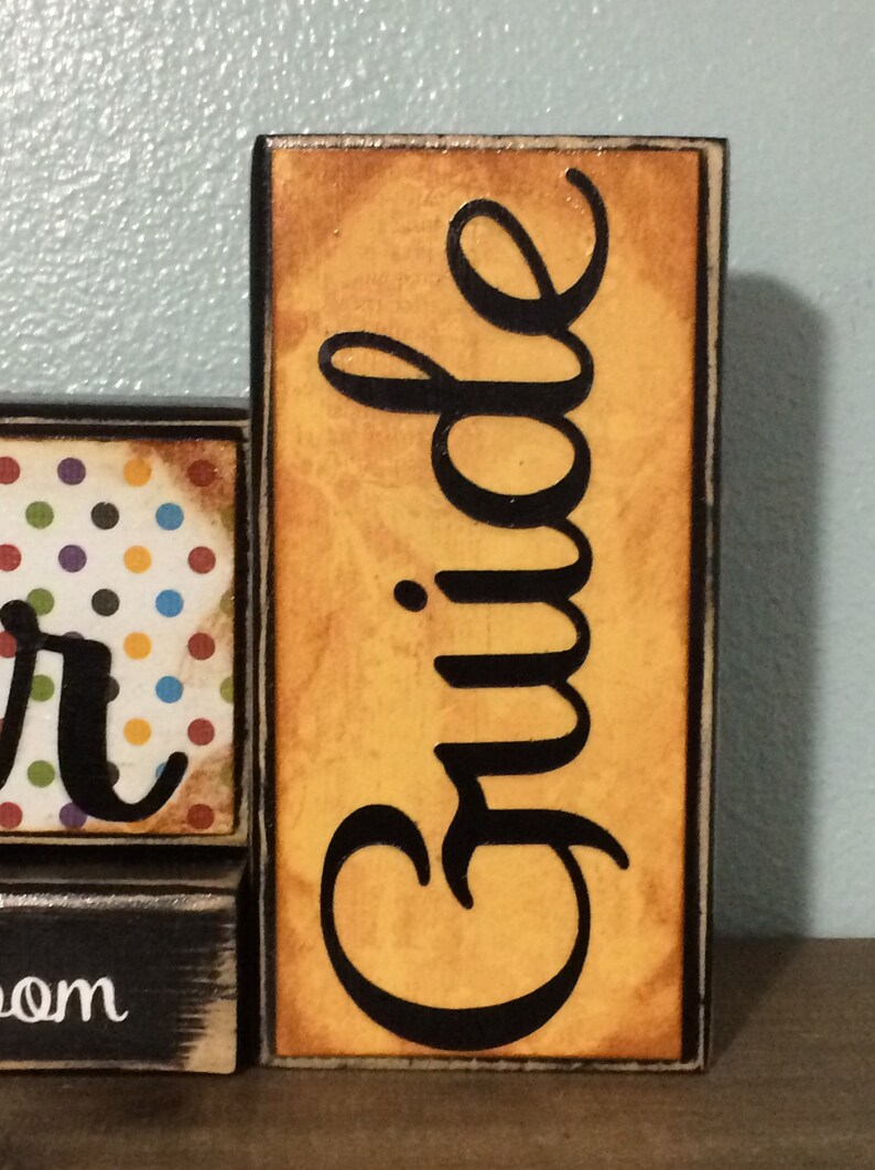 Teacher Wood Block Set Teach School Inspire Students Life - Etsy