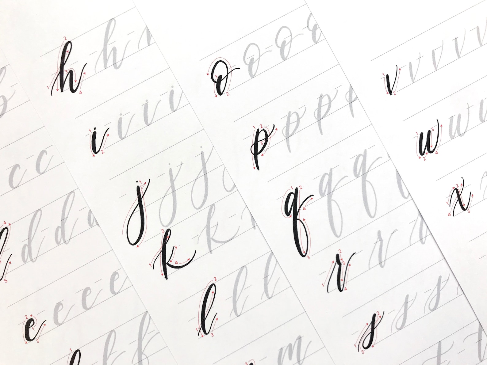 Modern Calligraphy Practice Alphabet Sheets/pointed Pen Calligraphy ...