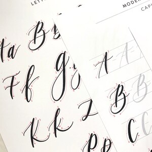 Modern Calligraphy Practice Alphabet Sheets/pointed Pen Calligraphy ...