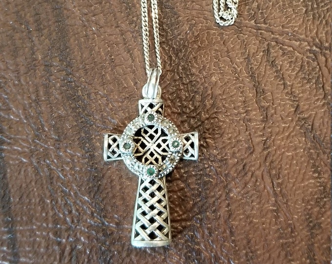 Beautiful Solvar Celtic Cross Necklace Signed Sterling Irish - Etsy