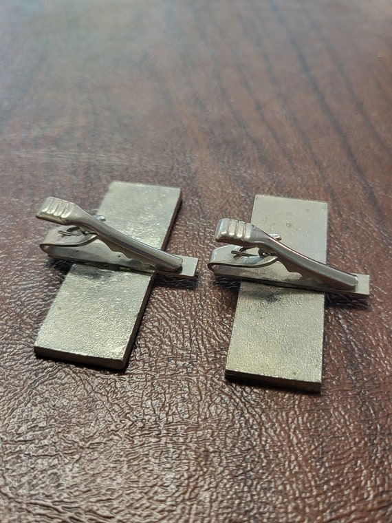 Pair of "Usher" Pocket or Lapel Clips, Vintage Silver… - Gem