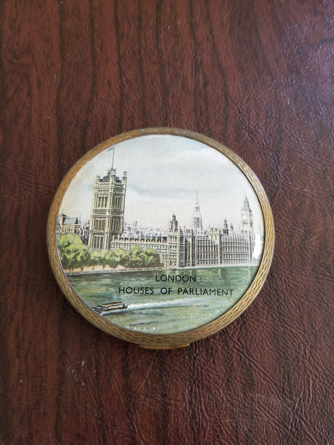 Rare Vintage Stratton London Houses of Parliament Mirror/powder Compact ...