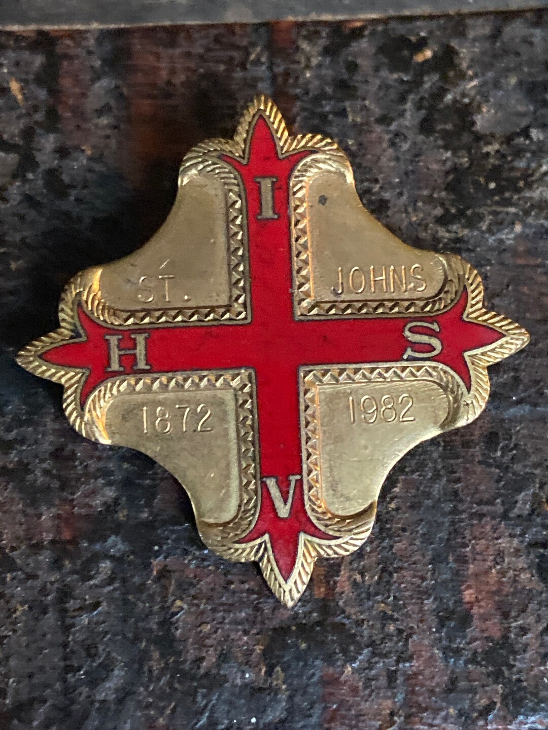 Vintage 40 Year Old St Johns 1972-1982 IHSV Red Cross of Constantine ...