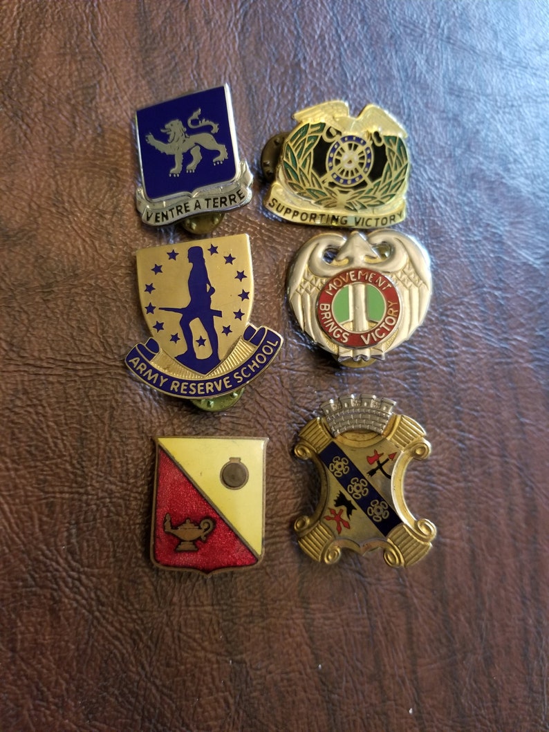 Military Pin Lot 6 Enamel Army Pins 68th Armored Tank 143rd - Etsy