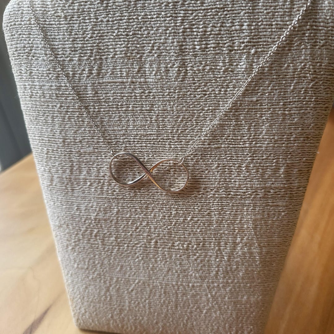 Vintage Sterling Silver Infinity Symbol Necklace, Floating Infinity ...