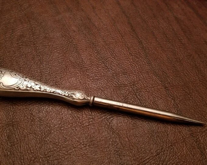 Vintage Victorian Sterling Silver Awl, Sewing Awl or Punch Tool ...