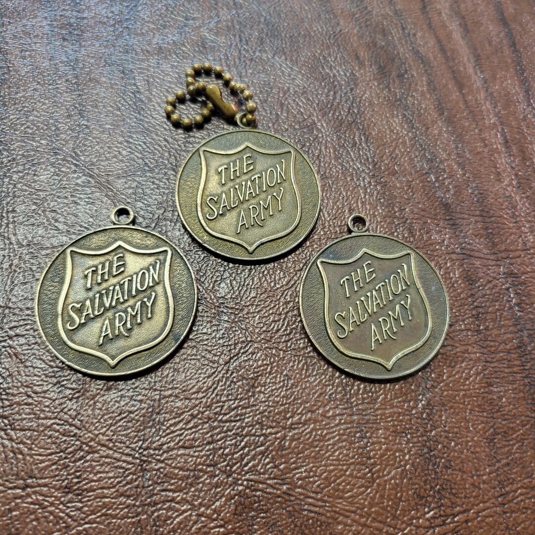 Vintage Lot of Salvation Army Medallions, 1 Keychain 2 Medals, Brass ...