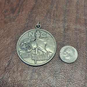 Wonderful Vintage School Medal With Panther or Wildcat, North Central ...