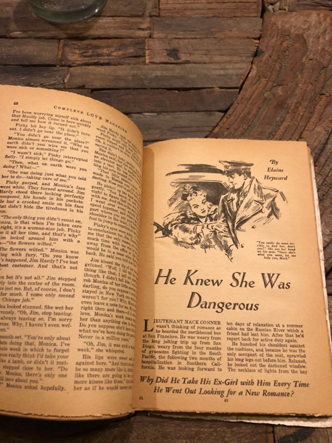 Vintage August 1943 WWll Complete Love Magazine romantic pulp | Etsy