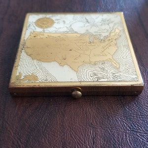 Vintage Wadsworth Mirror/powder Compact Gold and Silver-toned - Etsy