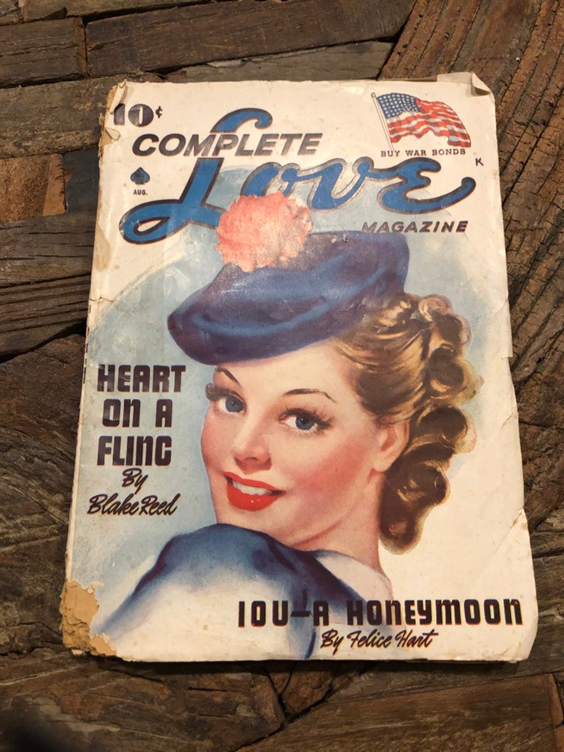 Vintage August 1943 Wwll Complete Love Magazine Romantic Pulp - Etsy