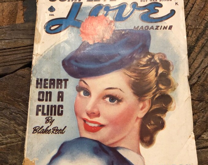 Vintage August 1943 Wwll Complete Love Magazine Romantic Pulp Book - Etsy