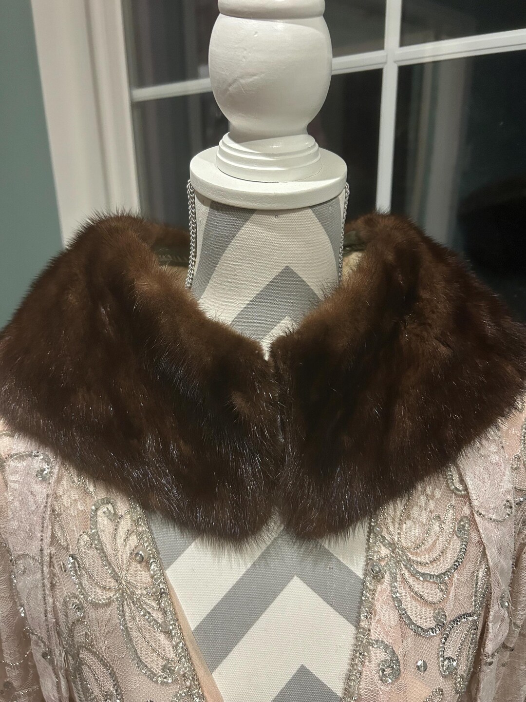 Vintage Mink Real Fur Winter Collar, Neck, Coat or Sweater Accessory ...