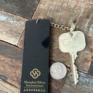 Shanghai Hilton International Vintage Room Key and Fob With Receipt ...