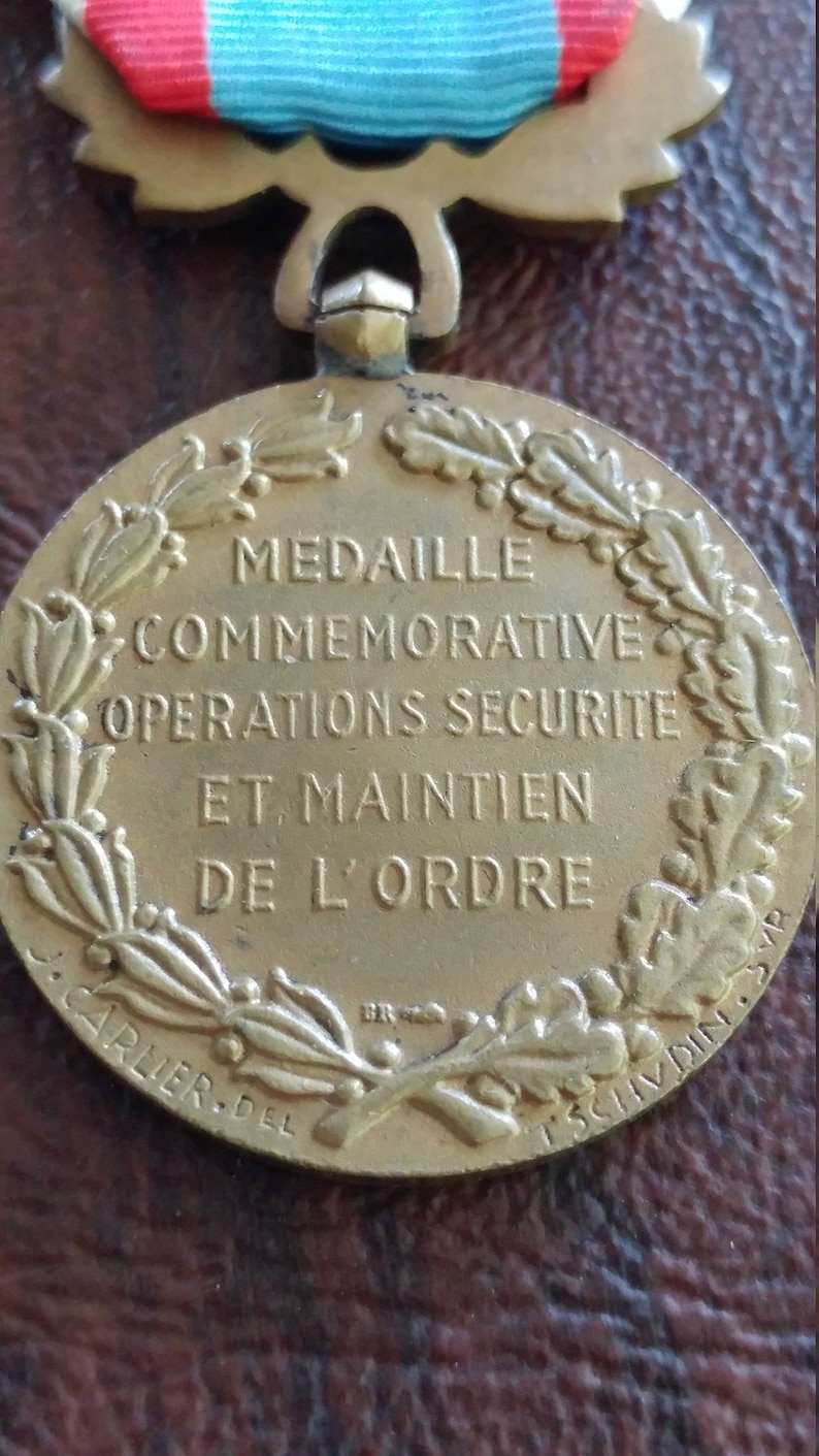Vintage Bronze French Art Medal for Operations in North - Etsy