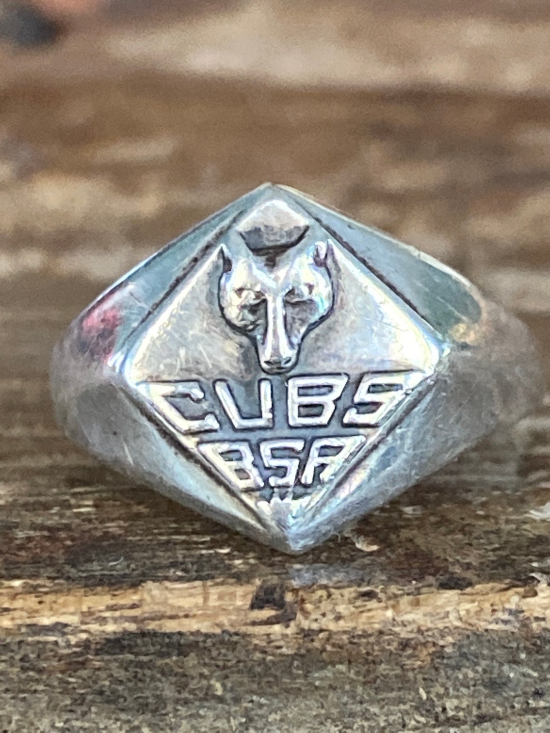 Vintage Sterling BSA, Boy Scouts of America, Cubs Signet Ring, Size 6 ...