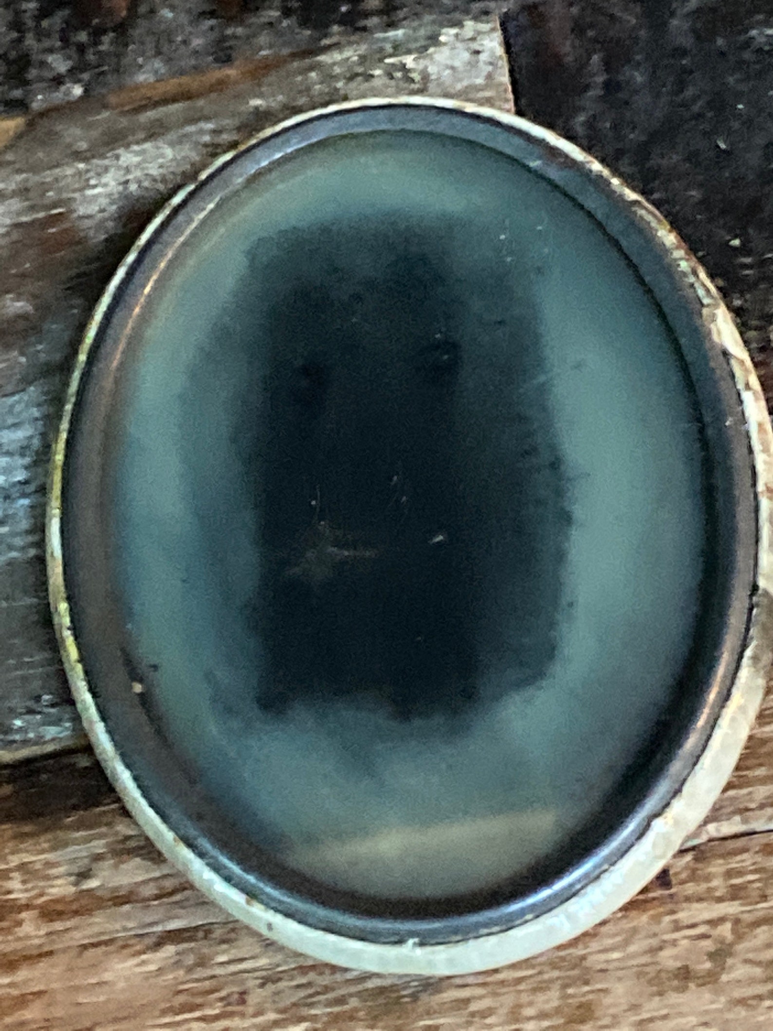 Antique Oval Celluloid Pocket Mirror With a Photo of a Young Woman ...