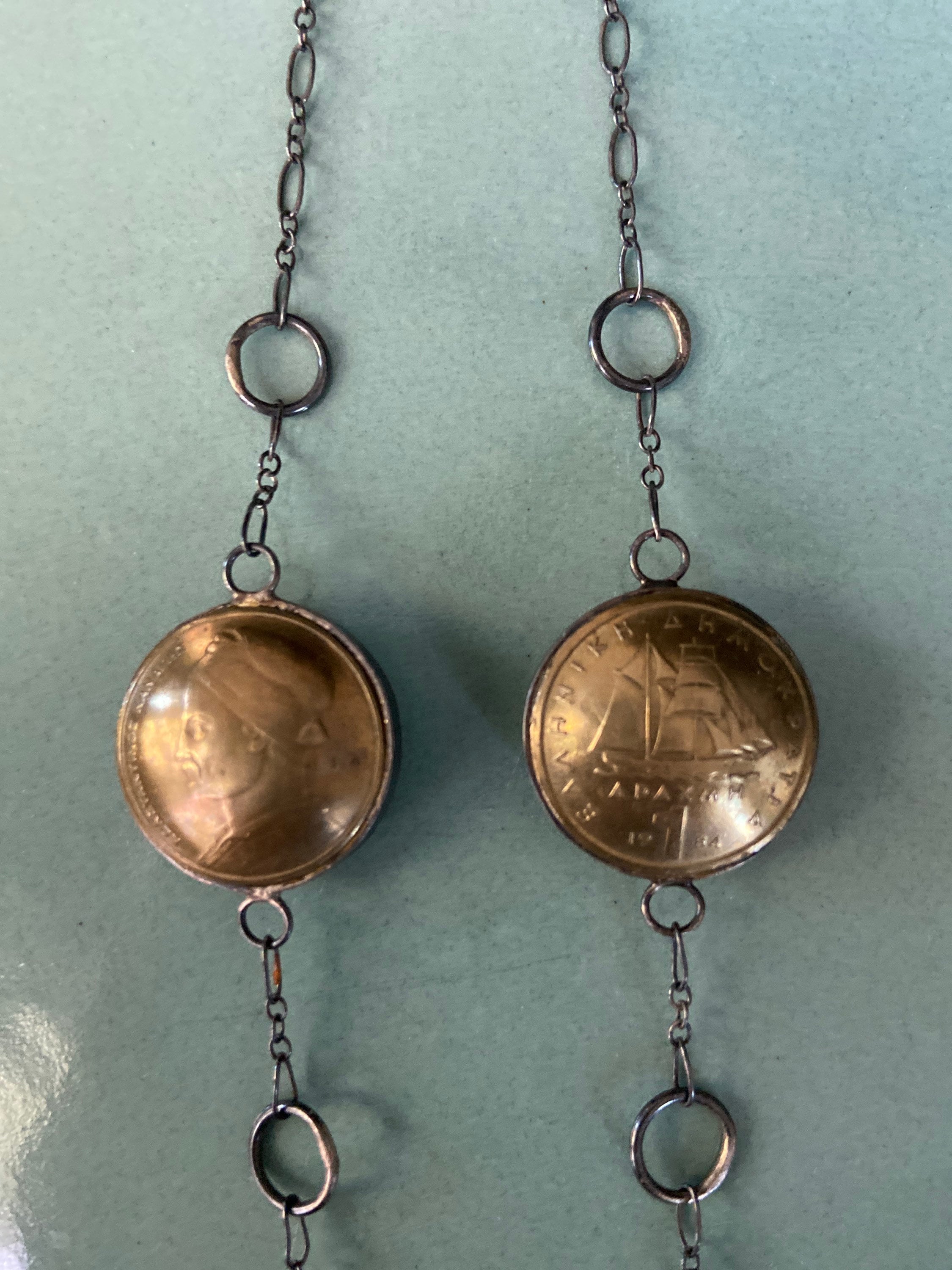 Unique eaahnikh ahmokpatia Greek coin and polynesie francaise | Etsy