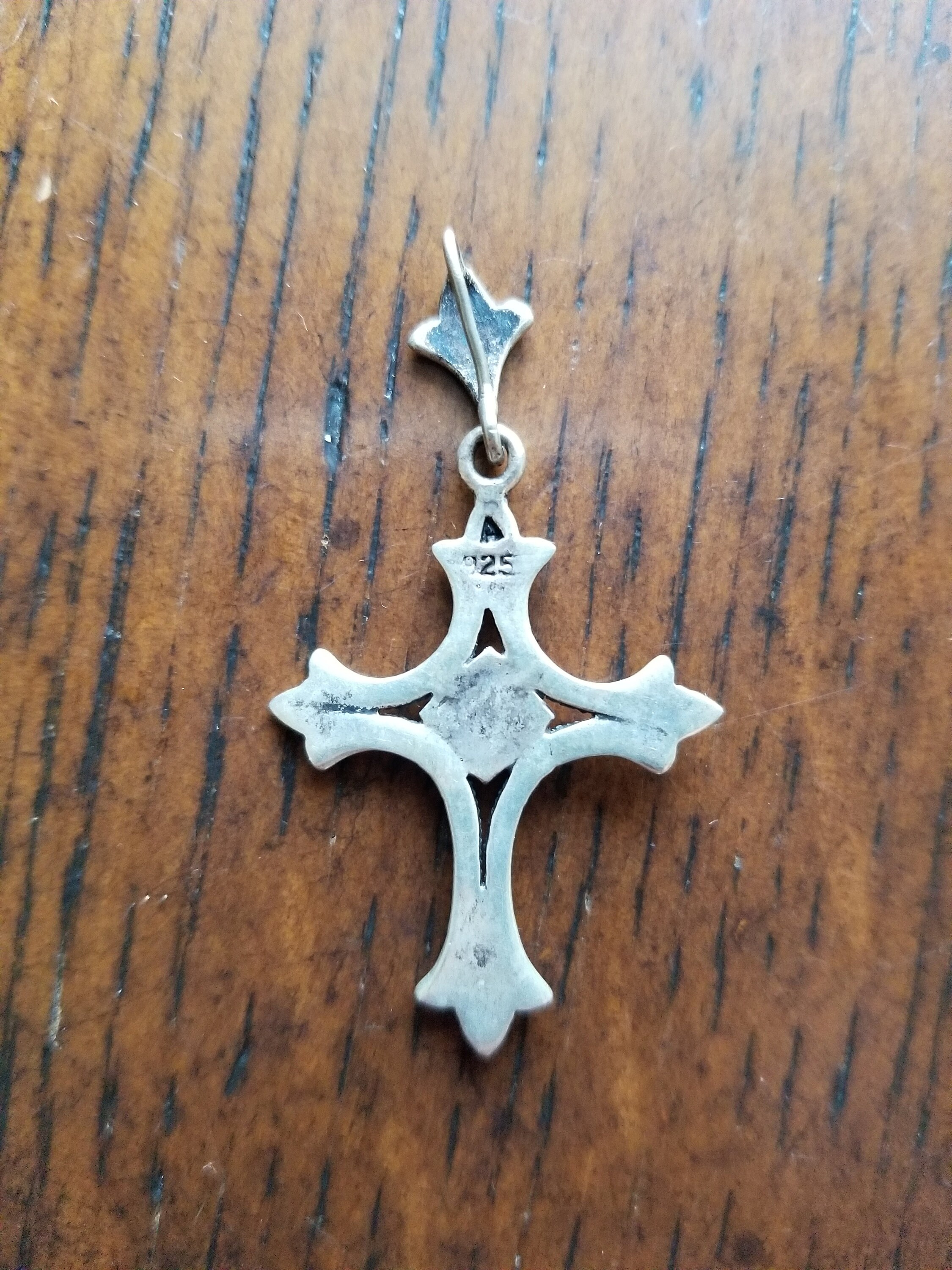 Sterling Silver and Marcasite Cross Pendant Beautiful Cross - Etsy