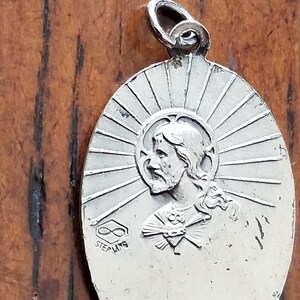 Vintage Sterling Religious Medal/pendant, Beautiful St. Jude Medal W ...