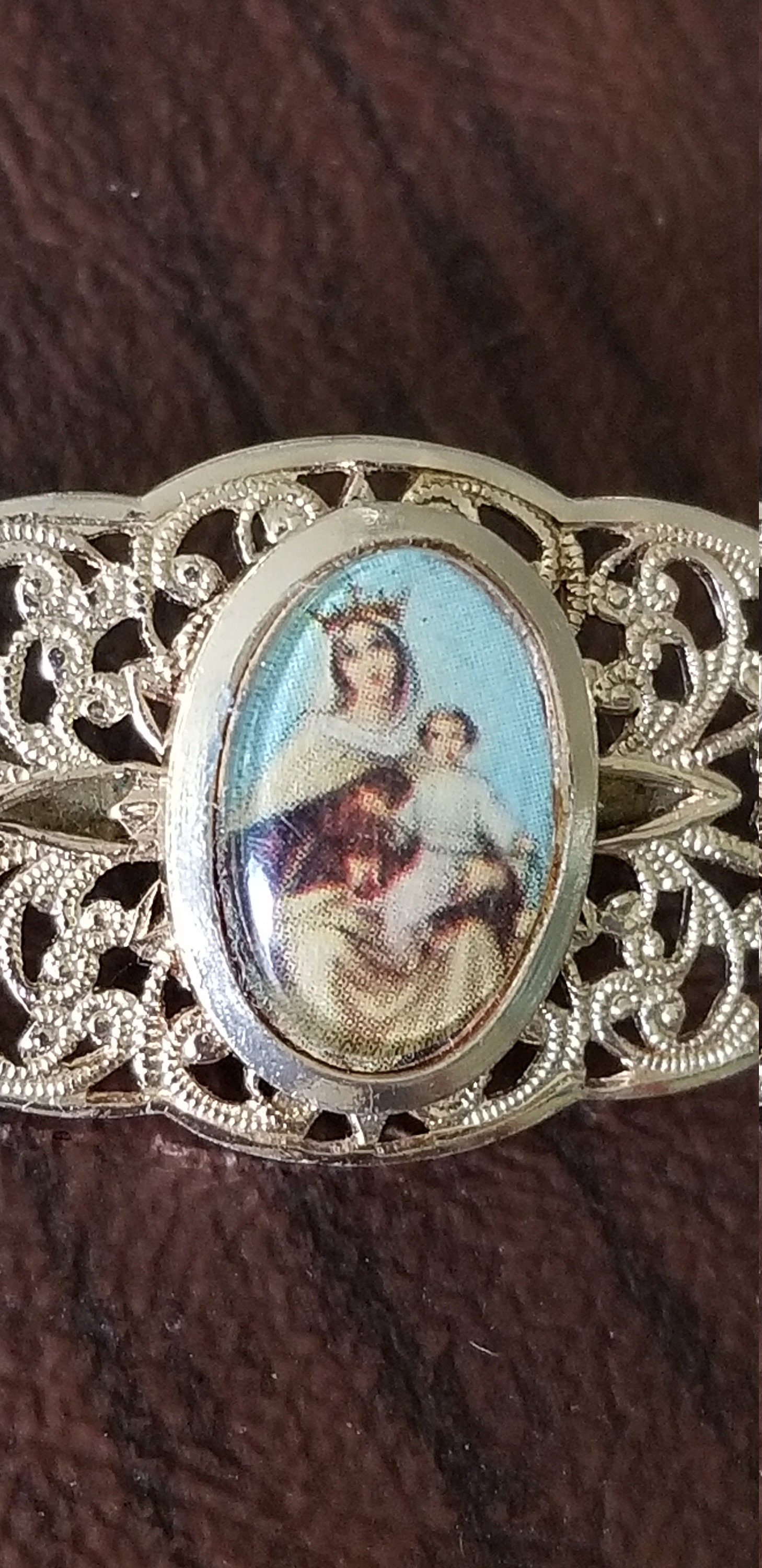 Vintage Religious Brooch Made in Western Germany Our Lady of | Etsy