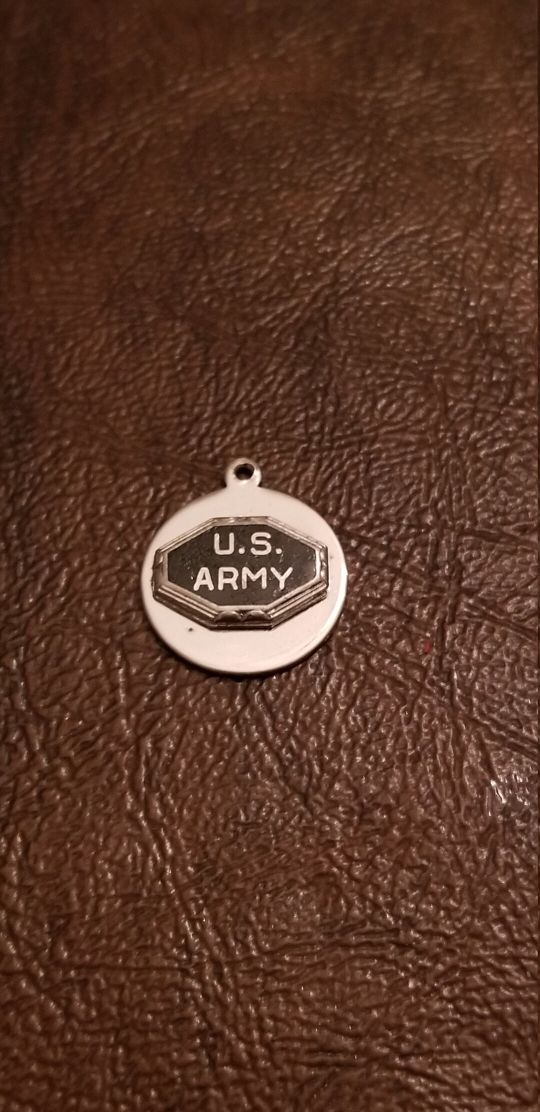 Vintage Sterling Silver and Enameled U.S. Army Charm or Pendant, Army ...