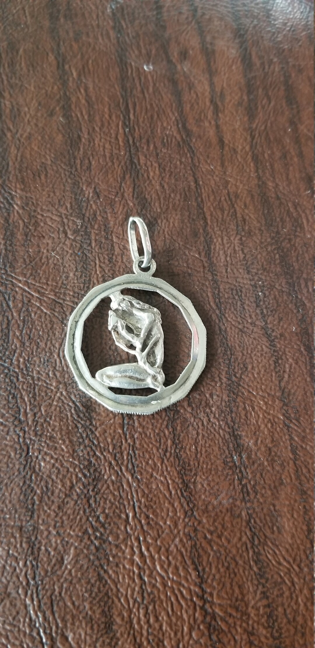 Pretty Sterling Silver Virgo Pendant, Open Cut Design of Virgo the ...