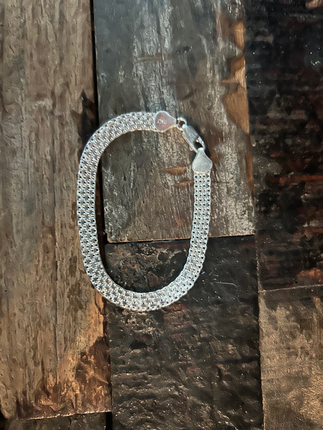 Shiny Italy FAS 925 Mesh Chain Link 7 Inch Bracelet - Etsy