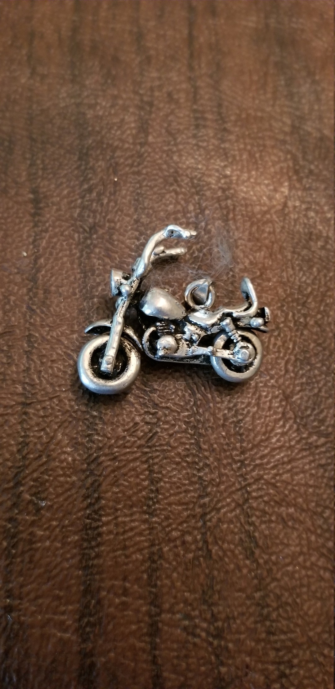 Fun Sterling Silver Motorcycle Pendant, 3D Figural Motorcycle Pendant ...