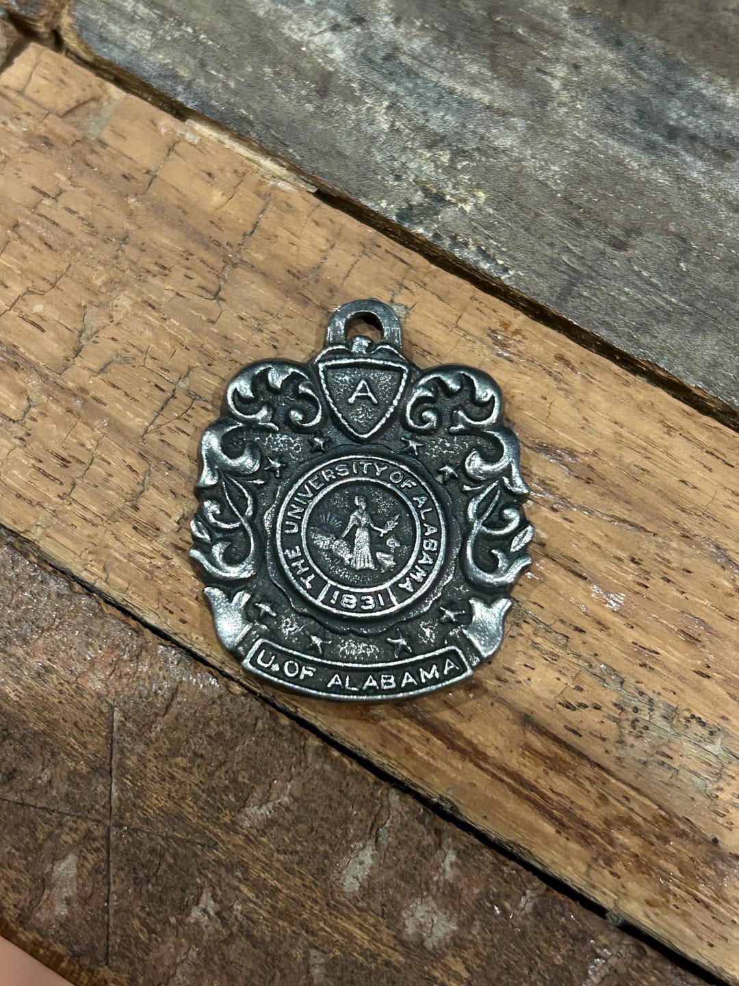 University of Alabama Silver Tone Crest Pendant/medal - Etsy