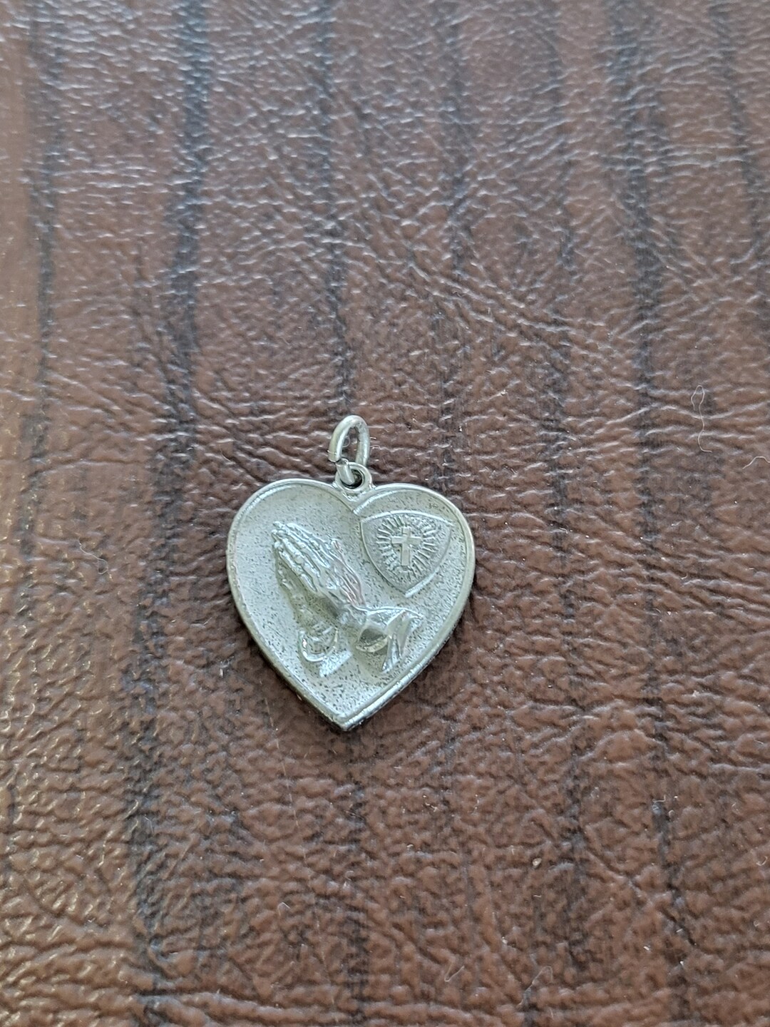 Vintage Theda Sterling Methodist Medal, Heart-shaped Religious Pendant ...
