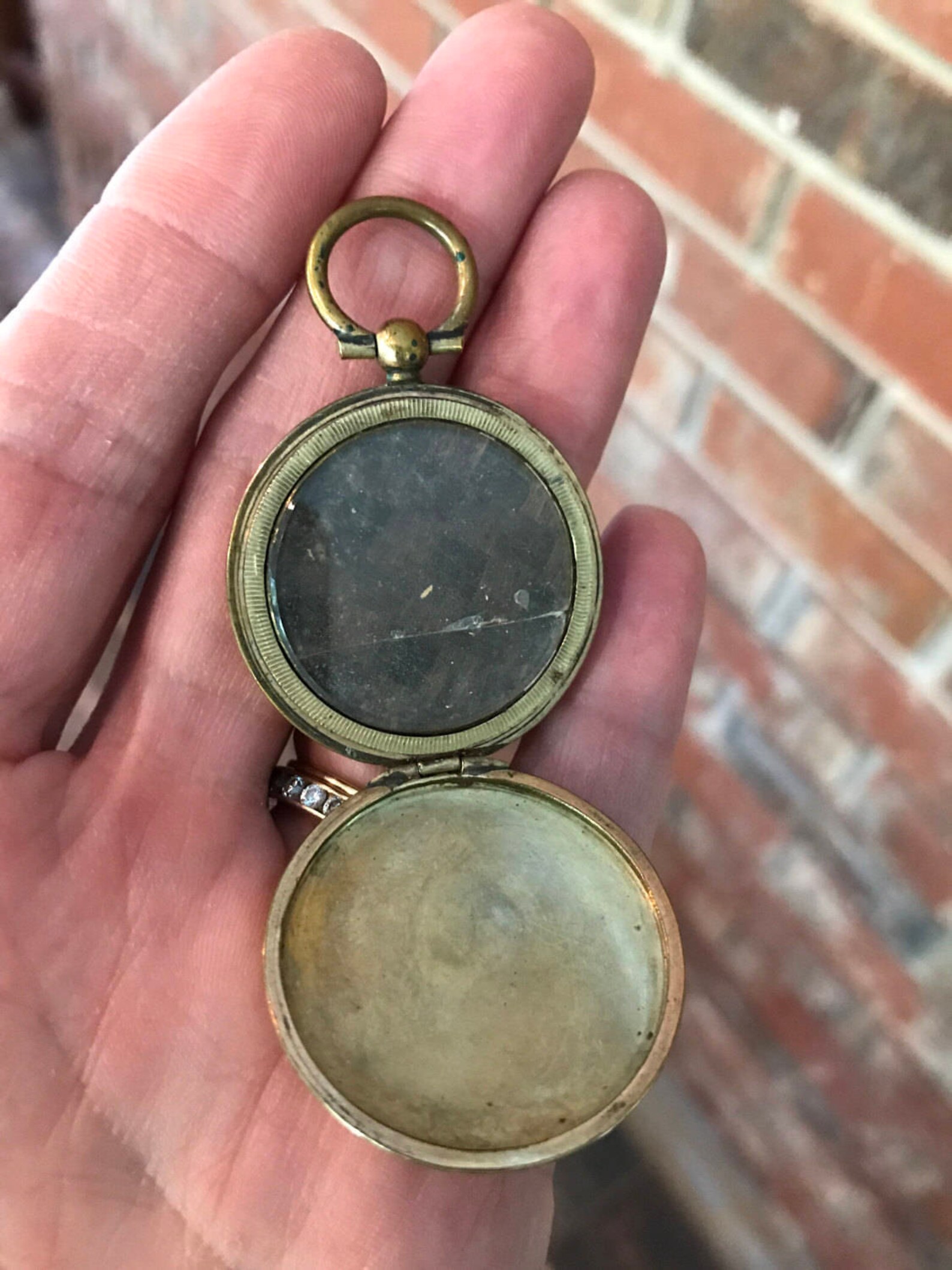 Antique Victorian pinchbeck mourning locket pendant with | Etsy