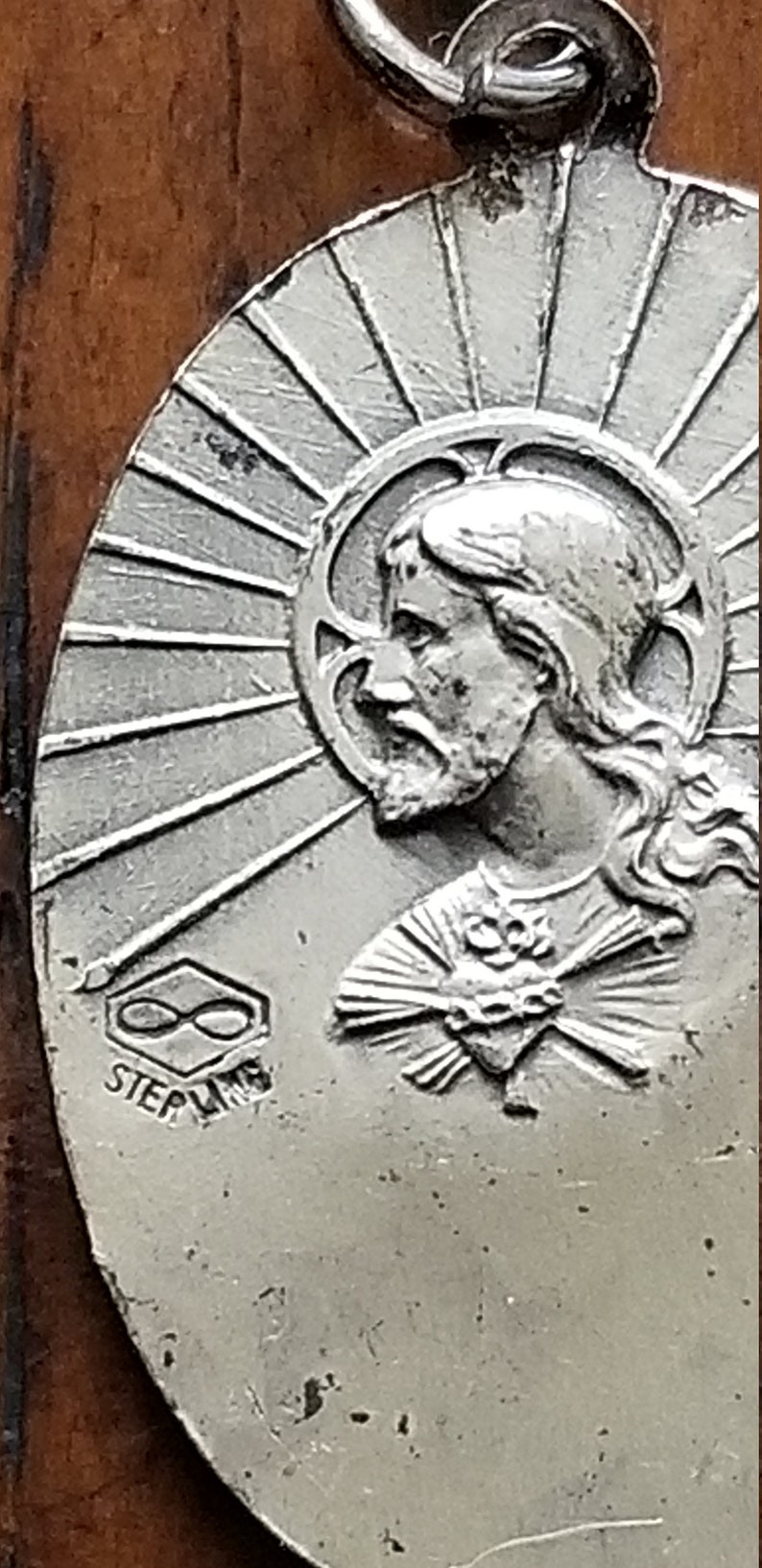 Vintage Sterling Religious Medal/pendant Beautiful St. Jude | Etsy