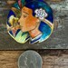 Gorgeous David Kuo Champleve Brightly Colored Enamel Pendant, Girl With ...