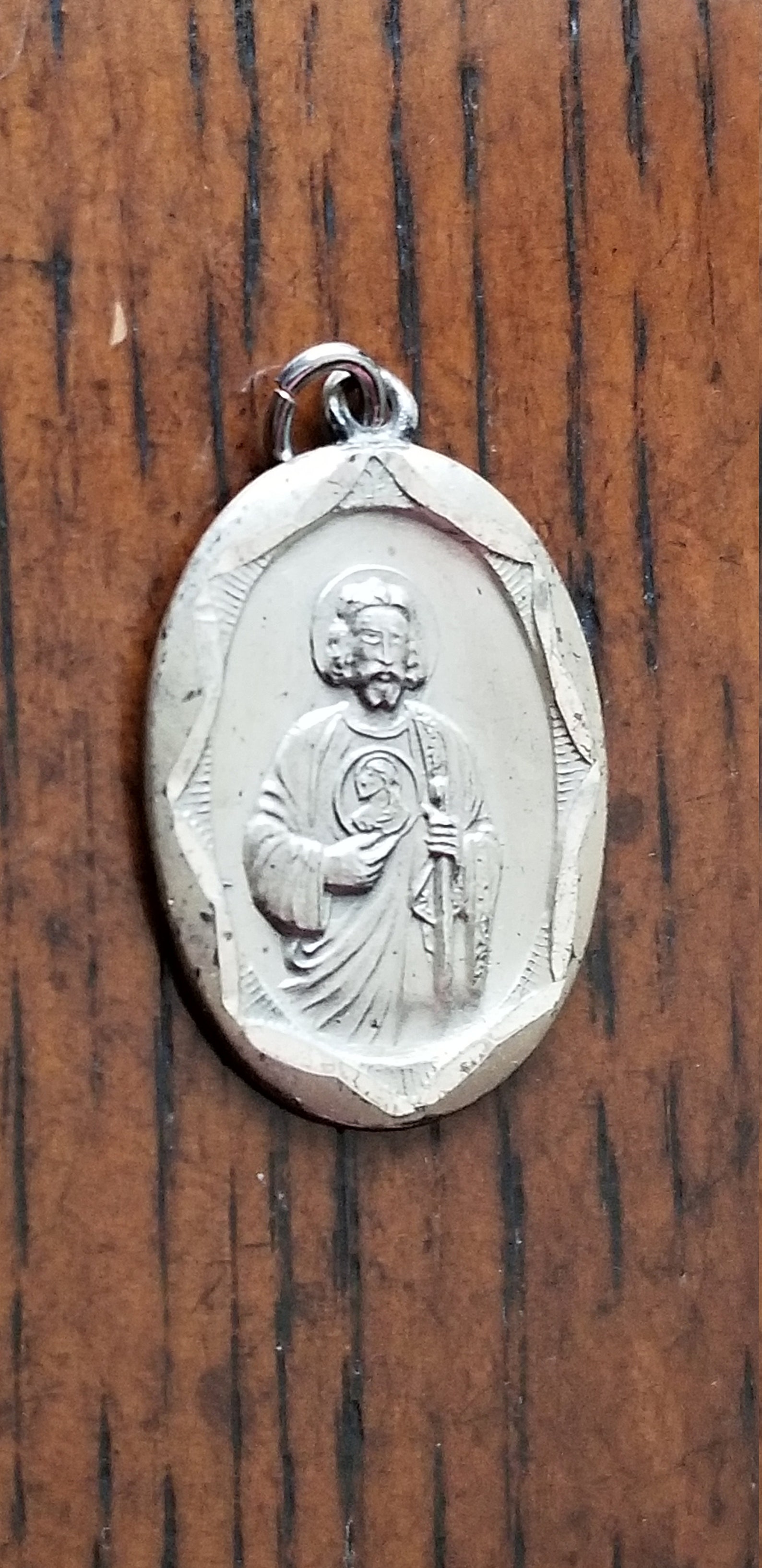 Vintage Sterling Religious Medal/pendant Beautiful St. Jude | Etsy