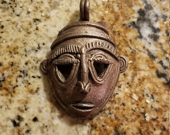 African Mask Pendant - Etsy