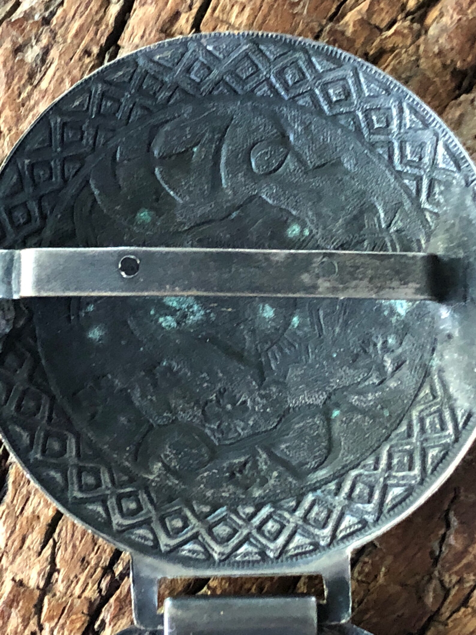 Vintage Silver Tone Two Piece Painted Belt Buckle With Geisha Girls ...