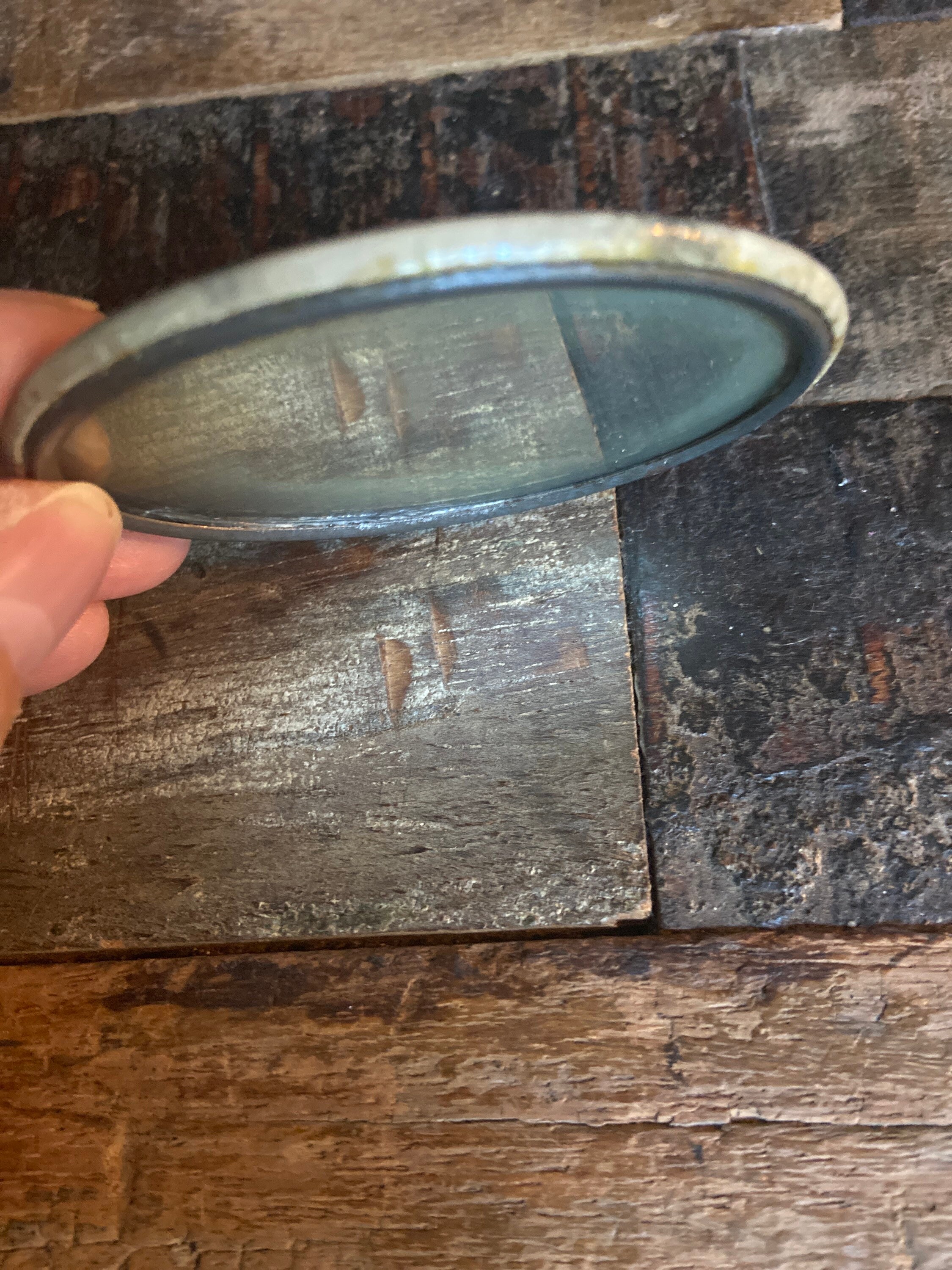 Antique Oval Celluloid Pocket Mirror With a Photo of a Young - Etsy